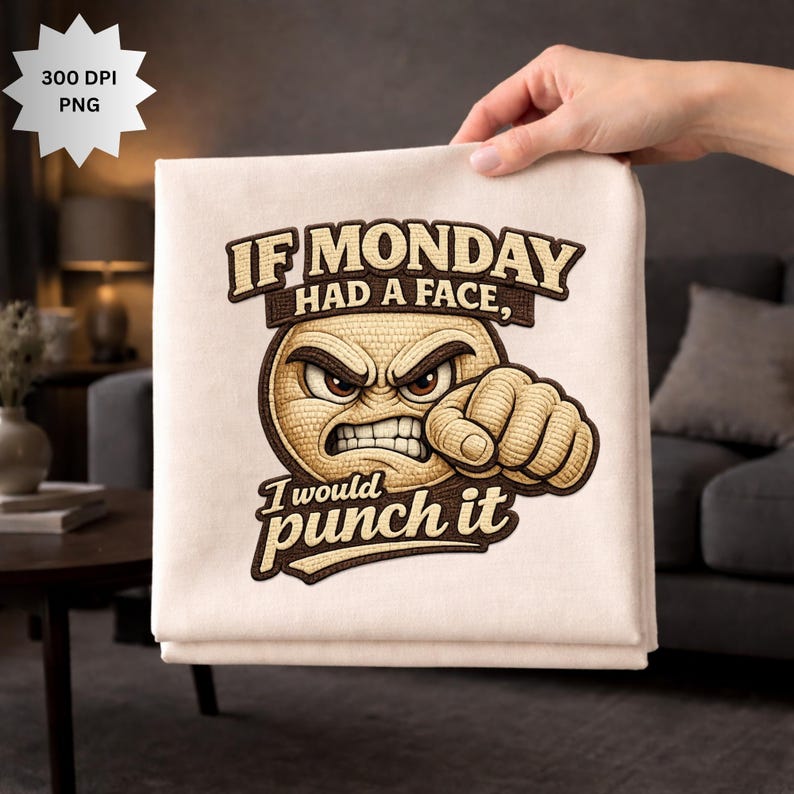 If Monday Had A Face PNG | Funny Quote Sublimation Design | Mental ...