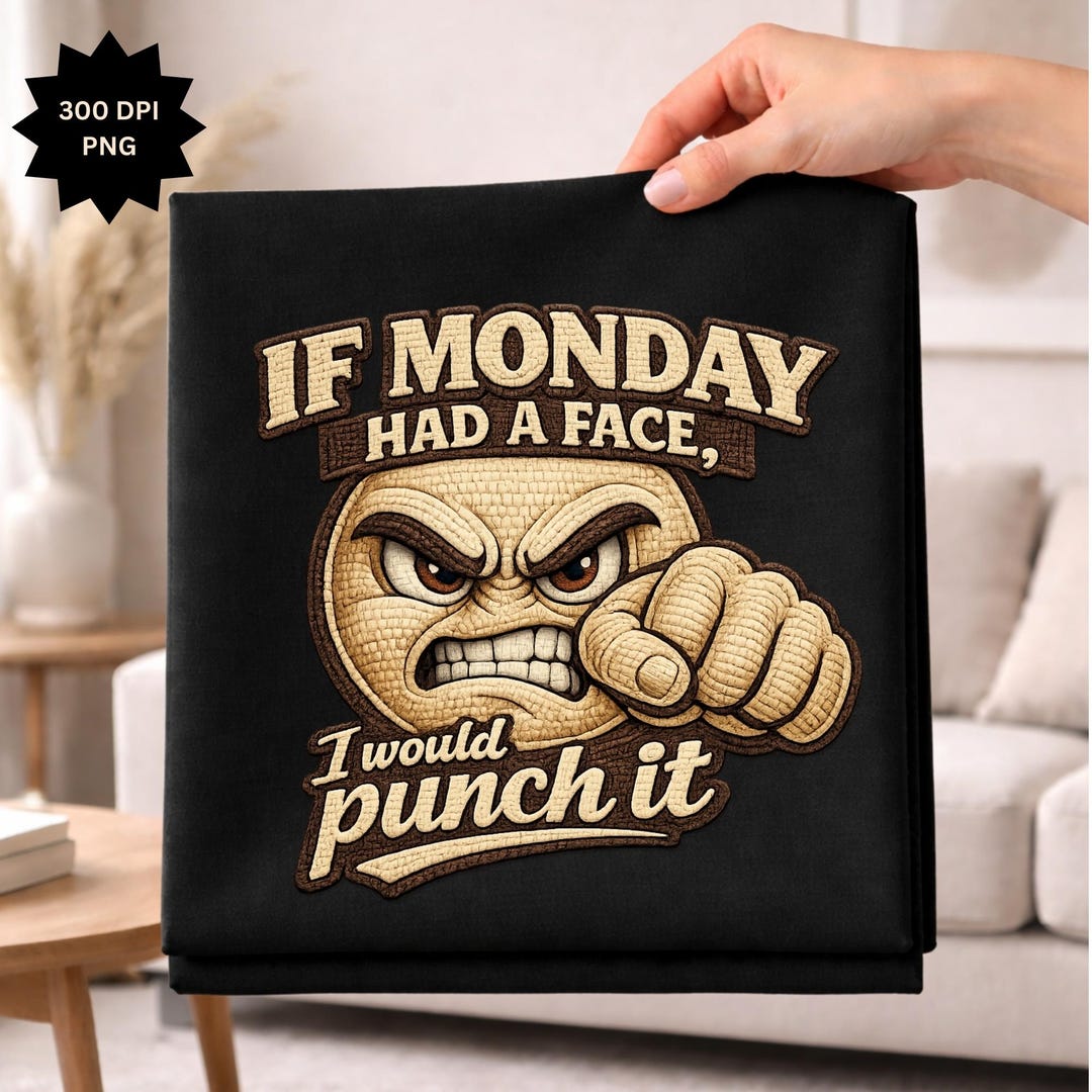 If Monday Had A Face PNG | Funny Quote Sublimation Design | Mental ...