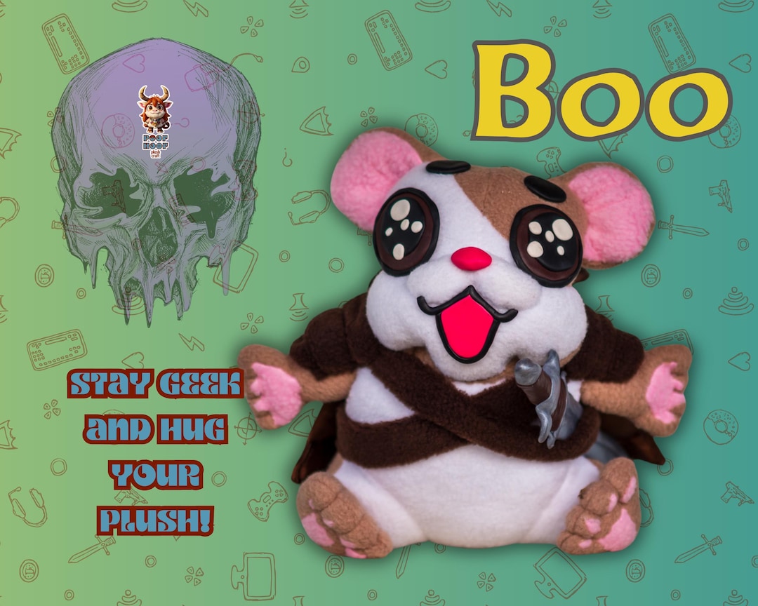 Boo OOAK Plush, Baldur's Gate, Miniature Giant Space Hamster, Unique ...