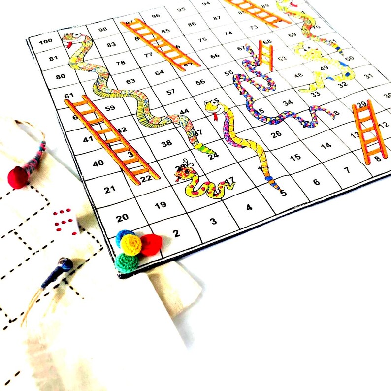 Snakes and Ladders Board Game - Etsy