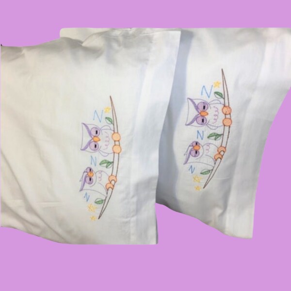 Embroidered Pillowcases - Etsy
