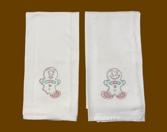 Gingerbread Cookies Recipe Embroidered Tea Towel - Etsy