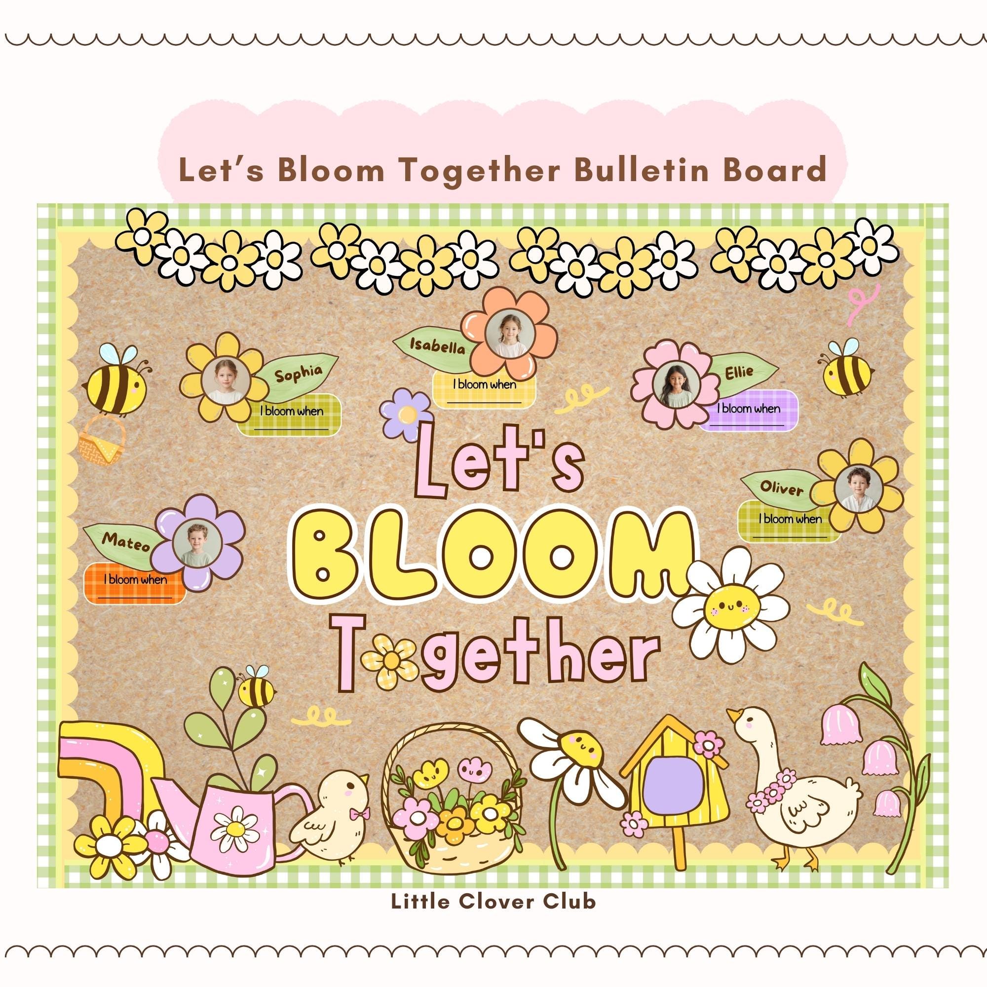 Spring Bulletin Board Kit Printable – SEL Classroom Decorㅣeditable Name ...