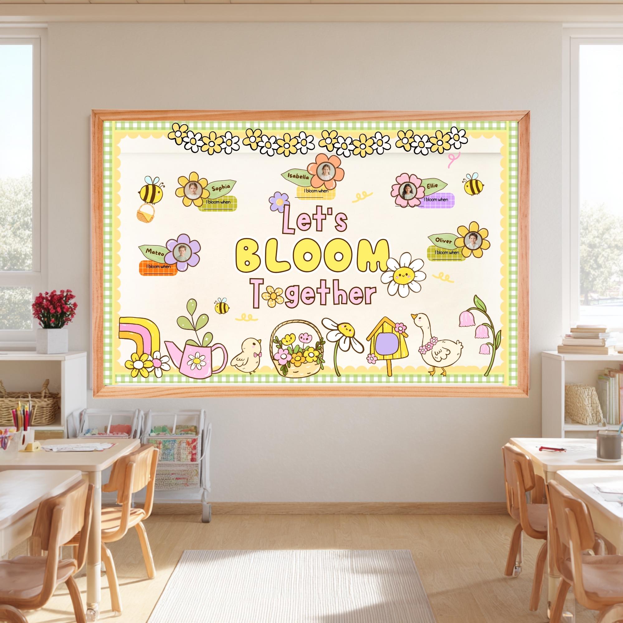 Spring Bulletin Board Kit Printable – SEL Classroom Decorㅣeditable Name ...