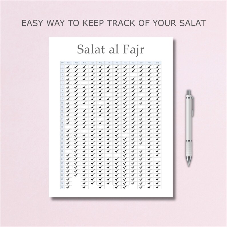 Printable Salah Tracker | Islamic Prayer Tracker PDF | Daily Salat ...