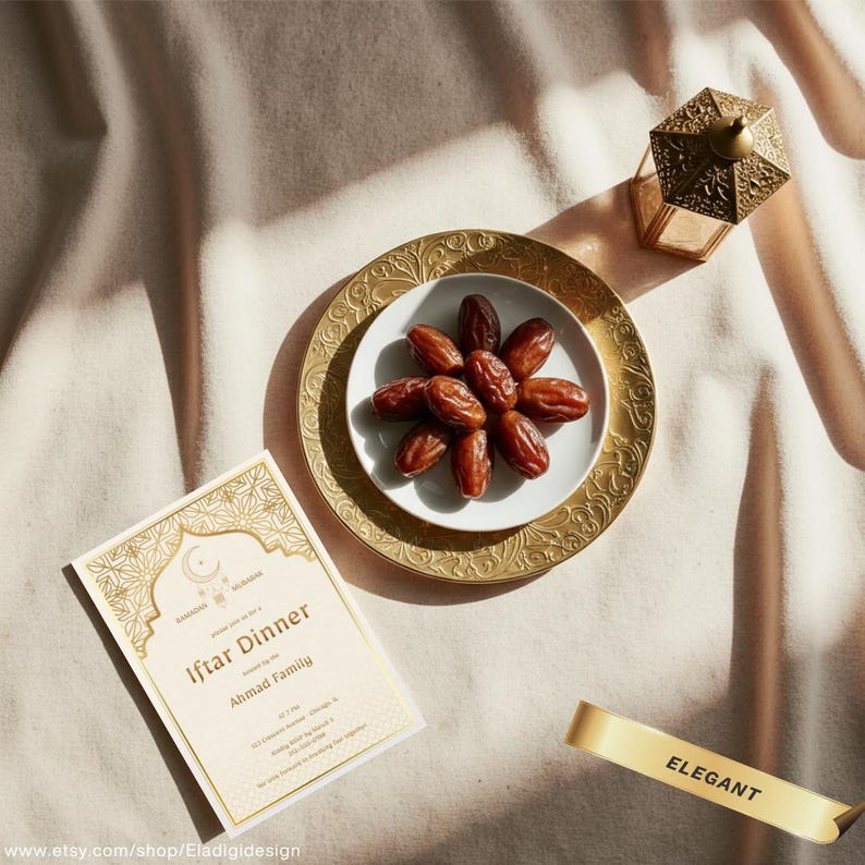Editable Ramadan Iftar Invitation Template | Printable Ramadan Mubarak ...