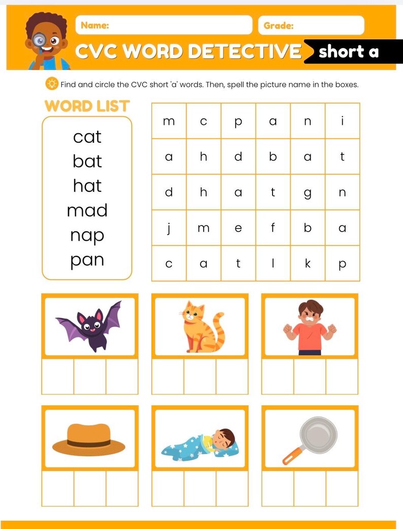 Phonics Word Detective Workbook | Printable Reading and Writing ...