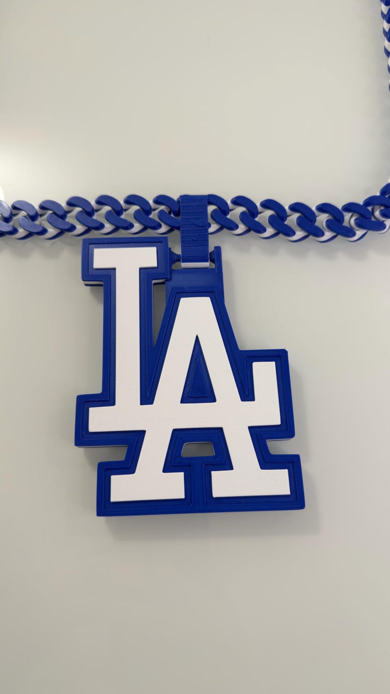 LA Dodgers Hype Chain Necklace, Baseball Fan Chain, Los Angeles Dodgers ...