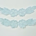 Bridal Light Blue Lace Applique With Floral Pattern - Set of 2 - Etsy