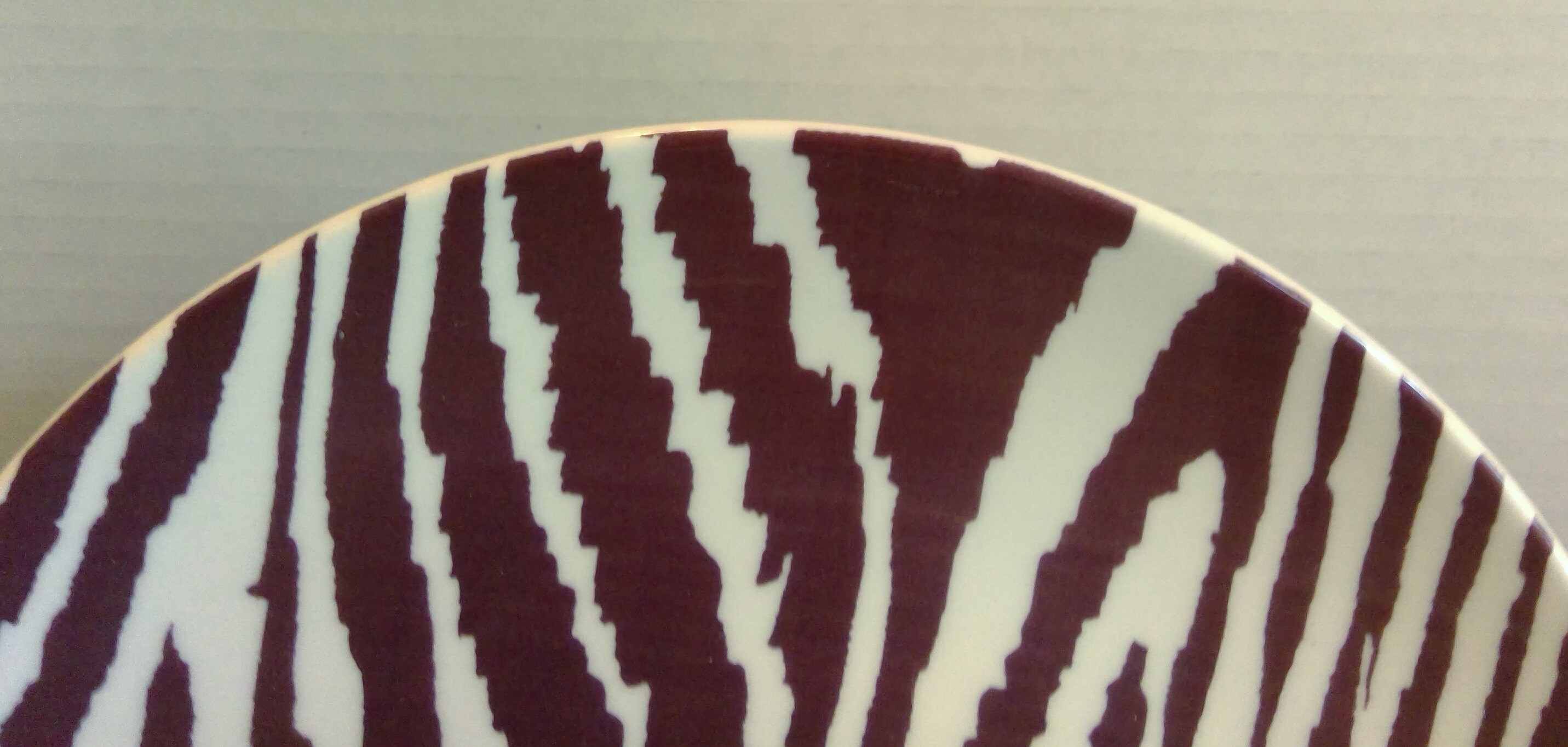 Zebra Snack or Salad Plates 9 Pottery Barn Graphic Harvest - Etsy