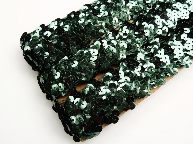 Forest Green Stretch Sequin Tape - Etsy