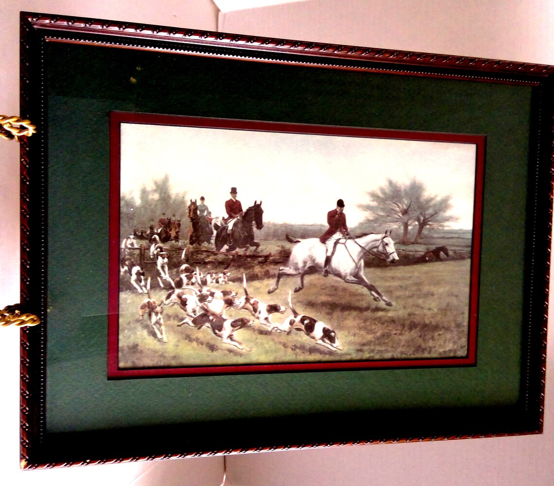 Two Fox Hunt Framed Prints by Thomas Blinks A Day in the Oakley "hark ...