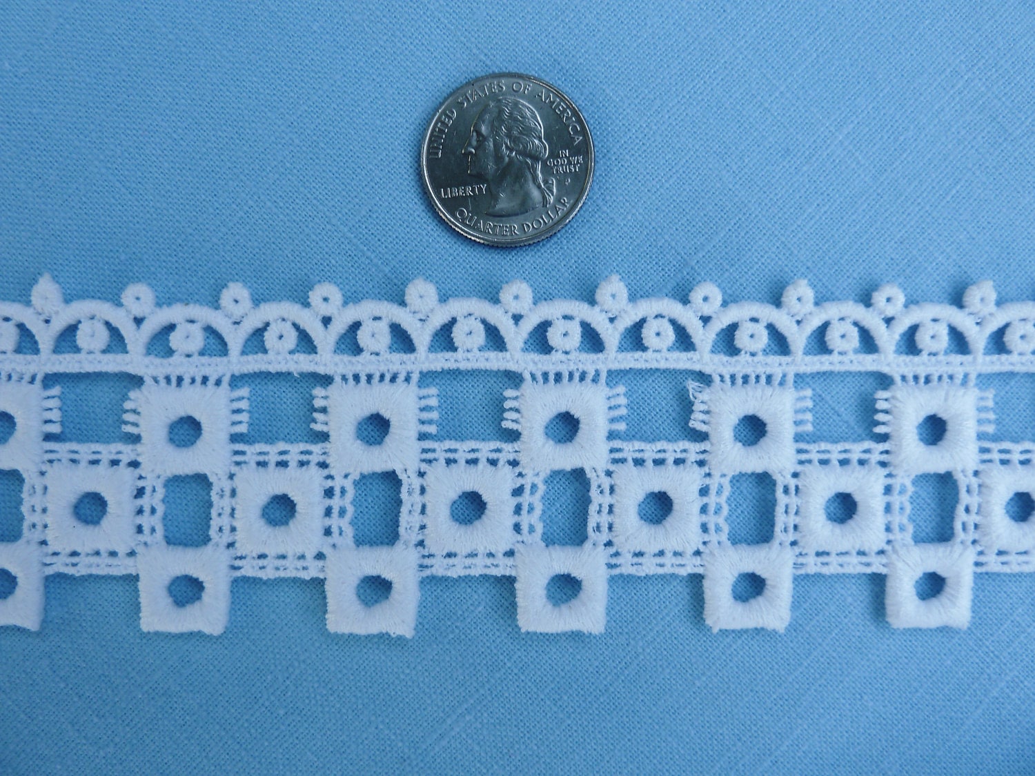 White Geometric Square Lace Trim - Etsy