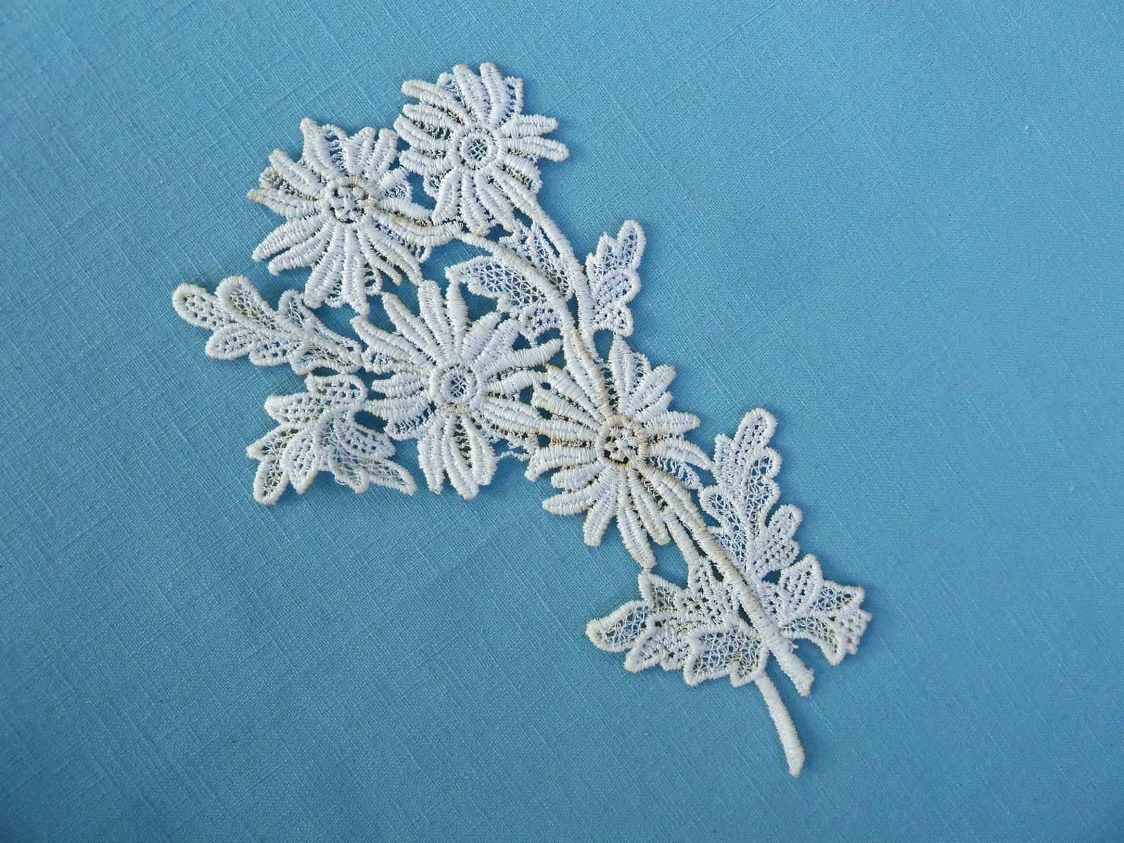 Bridal White Upscale Lace Applique With Floral Pattern - Etsy