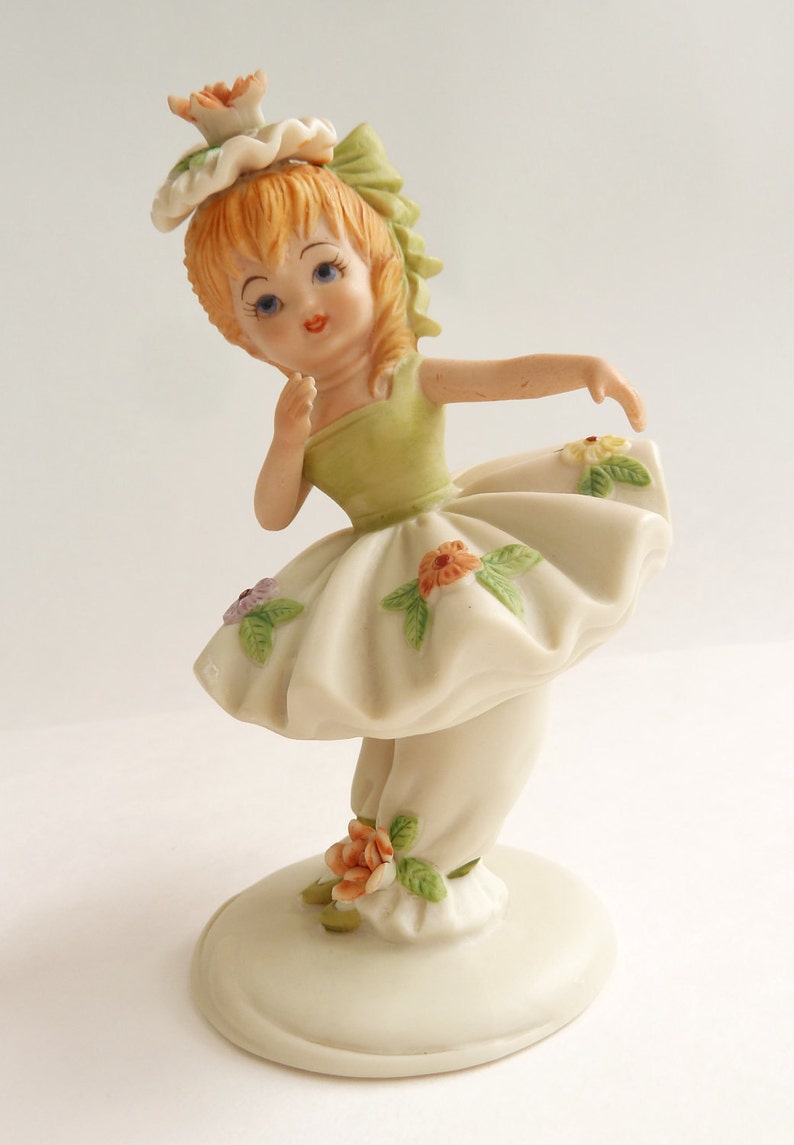 Fairy Pixie Irish Ginger Lefton Bloomer Girl Figurine Handpainted ...