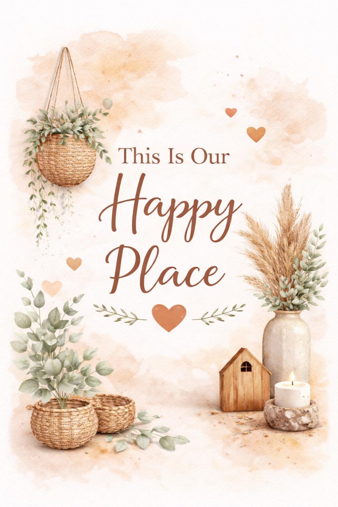 This is Our Happy Place Wall Art | A4 Digital Download - Etsy