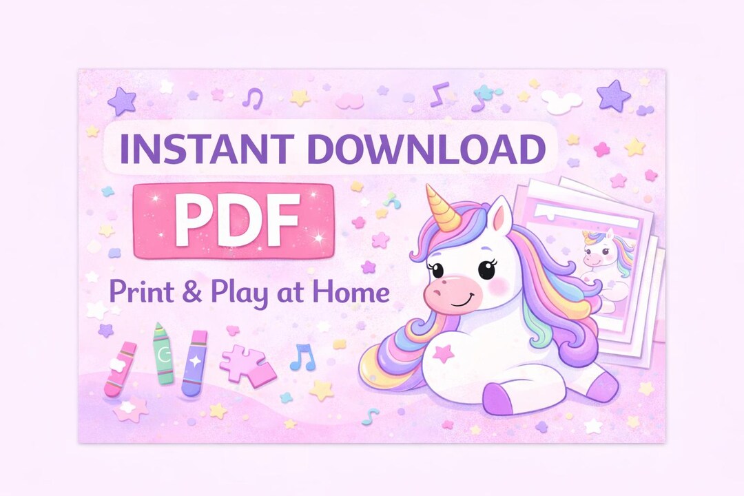Unicorn Busy Book | Preschool Learning Activities (PDF Download) - Etsy