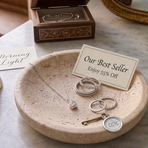 Carved Travertine Tray - Etsy UK