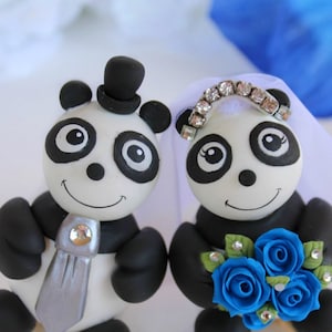 Panda Unique Animal Wedding Cake Topper, Panda Couple, Panda Wedding ...
