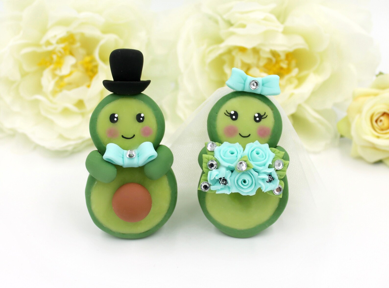 Avocado Wedding Cake Topper Rustic Vegan Vegetarian Cute | Etsy