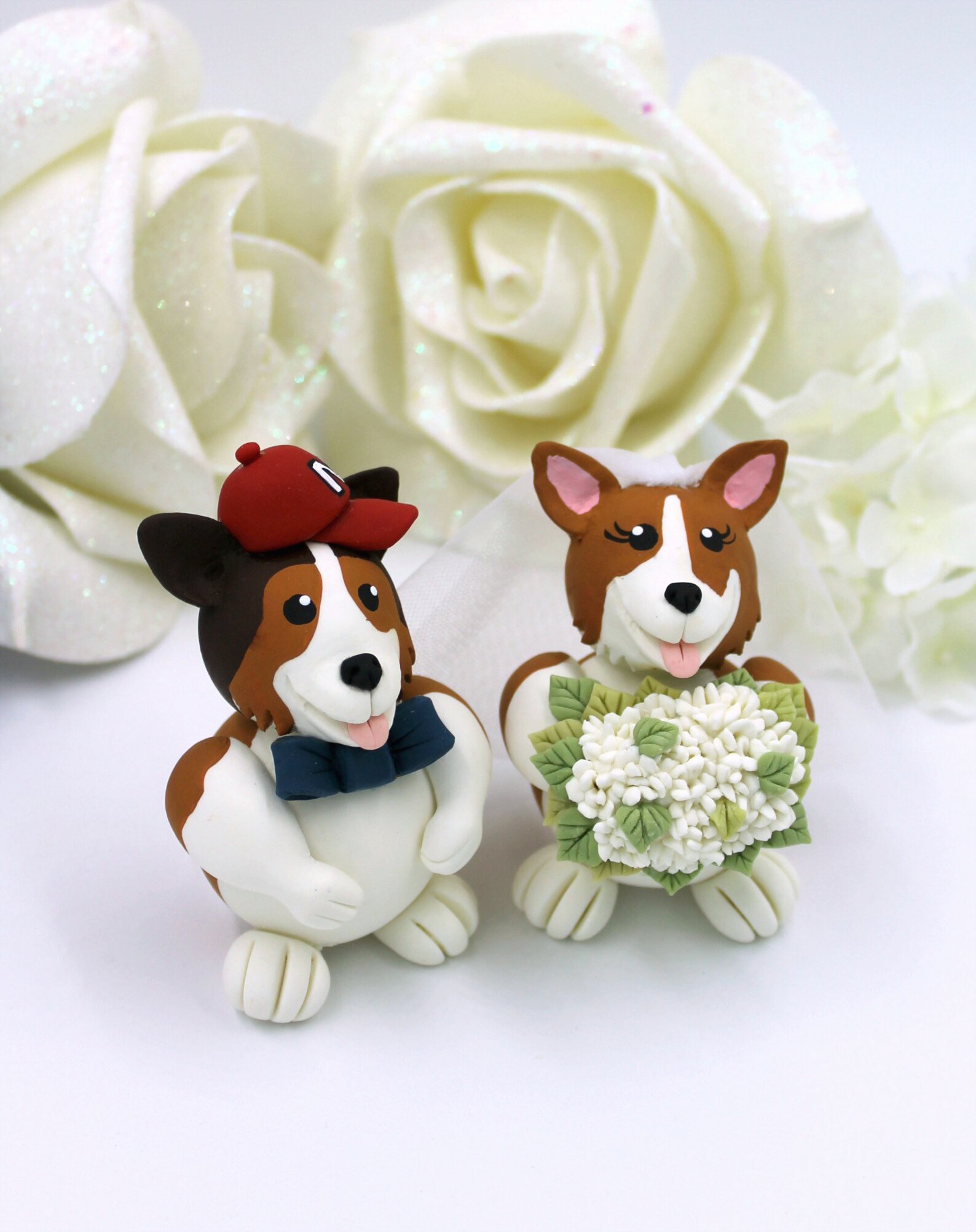 Corgi Wedding Cake Topper Corgi Gifts Dog Cake Topper Bride - Etsy
