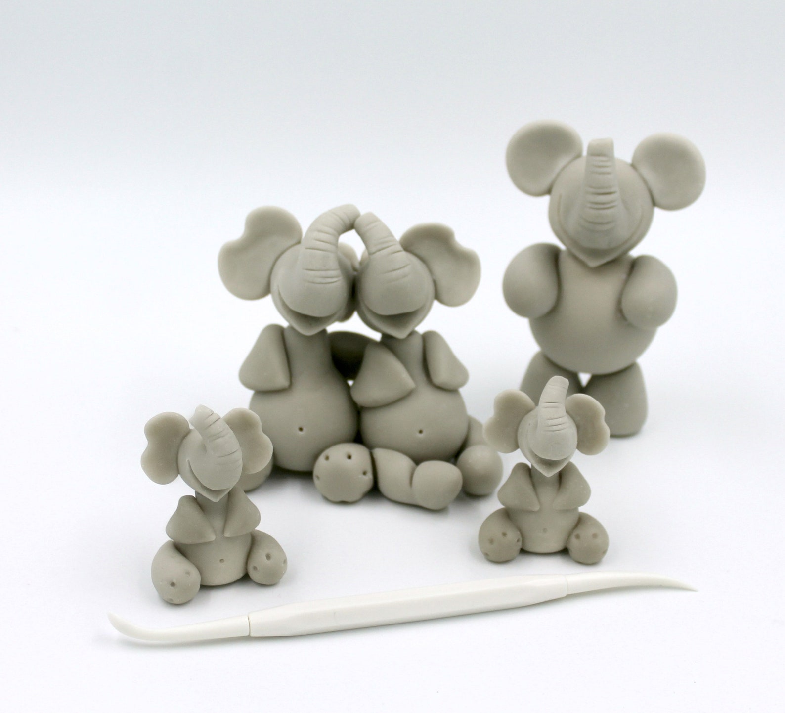 Elephant Wedding Safari Cake Topper Custom Animal Bride and - Etsy