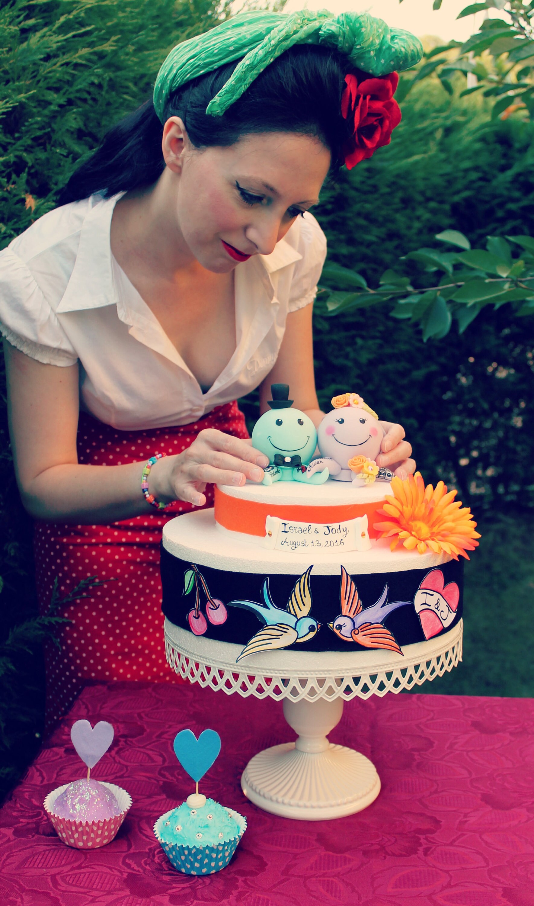 Octopus Wedding Squid Tattoo Cake Topper Rockabilly Wedding | Etsy