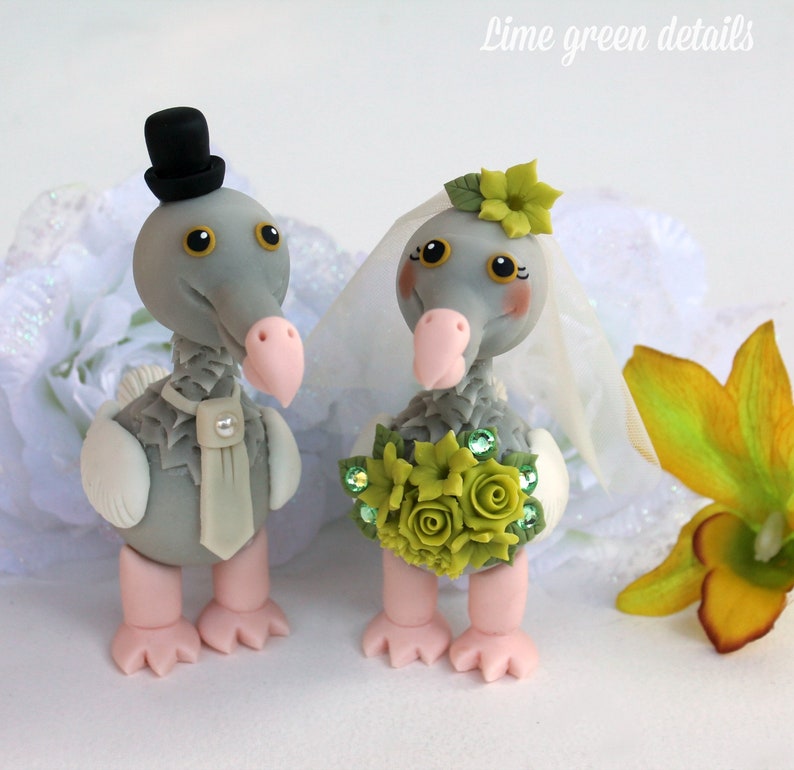 Love bird cake topper Mr and Mrs cake topper dodo birds | Etsy