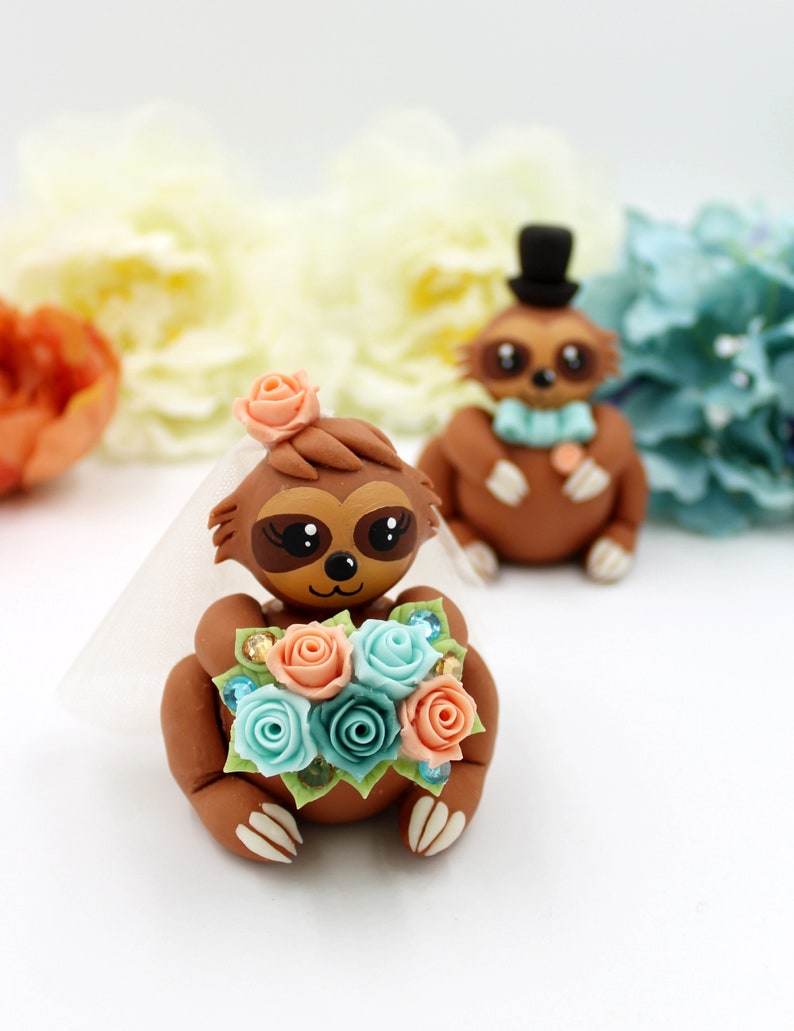Sloth Wedding Cake Topper Sloth Figurine Decoration Theme - Etsy