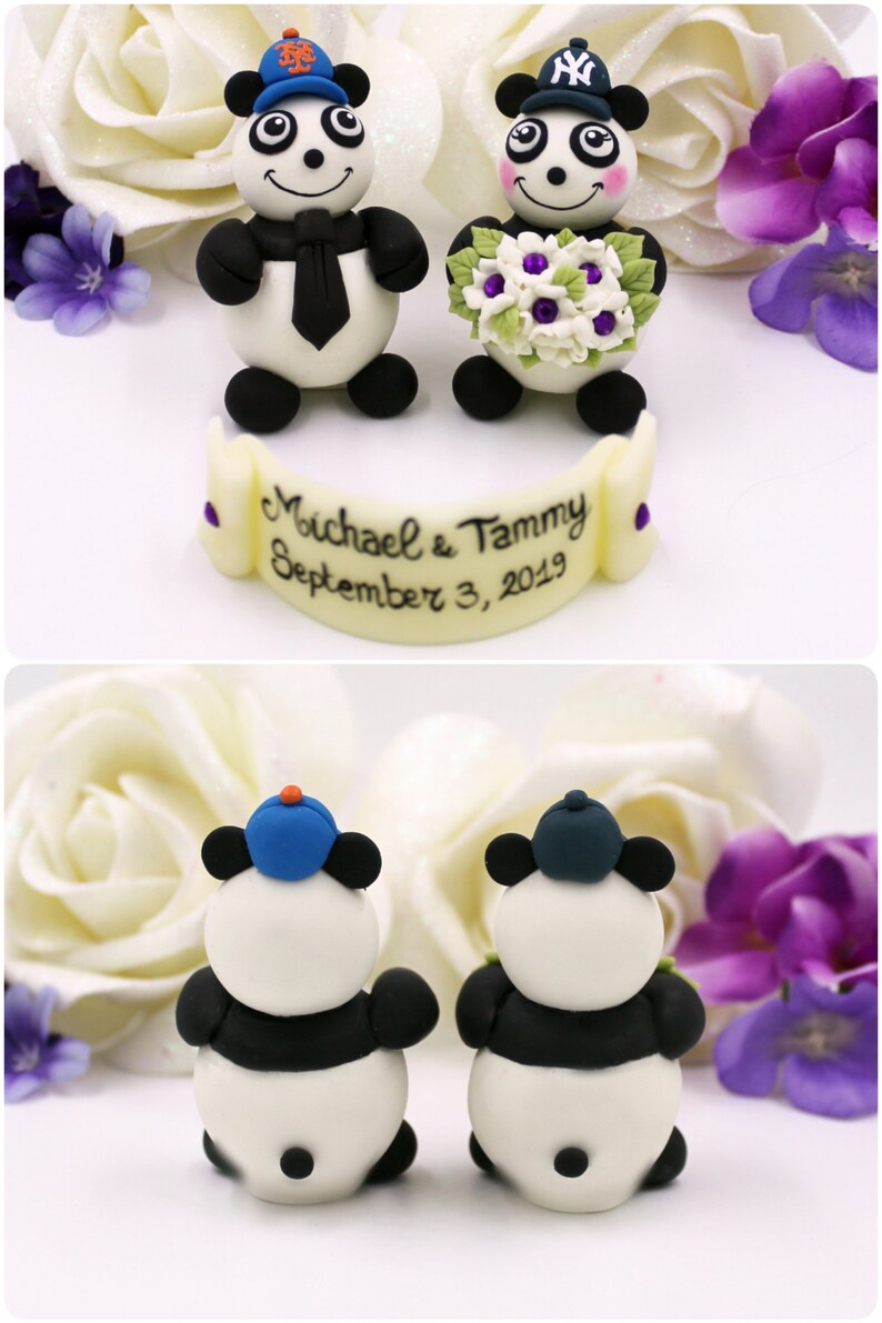 Panda Unique Animal Wedding Cake Topper, Panda Couple, Panda Wedding ...