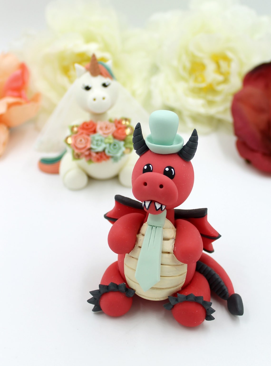 Dragon Unicorn wedding cake topper gamer custom funny animal | Etsy