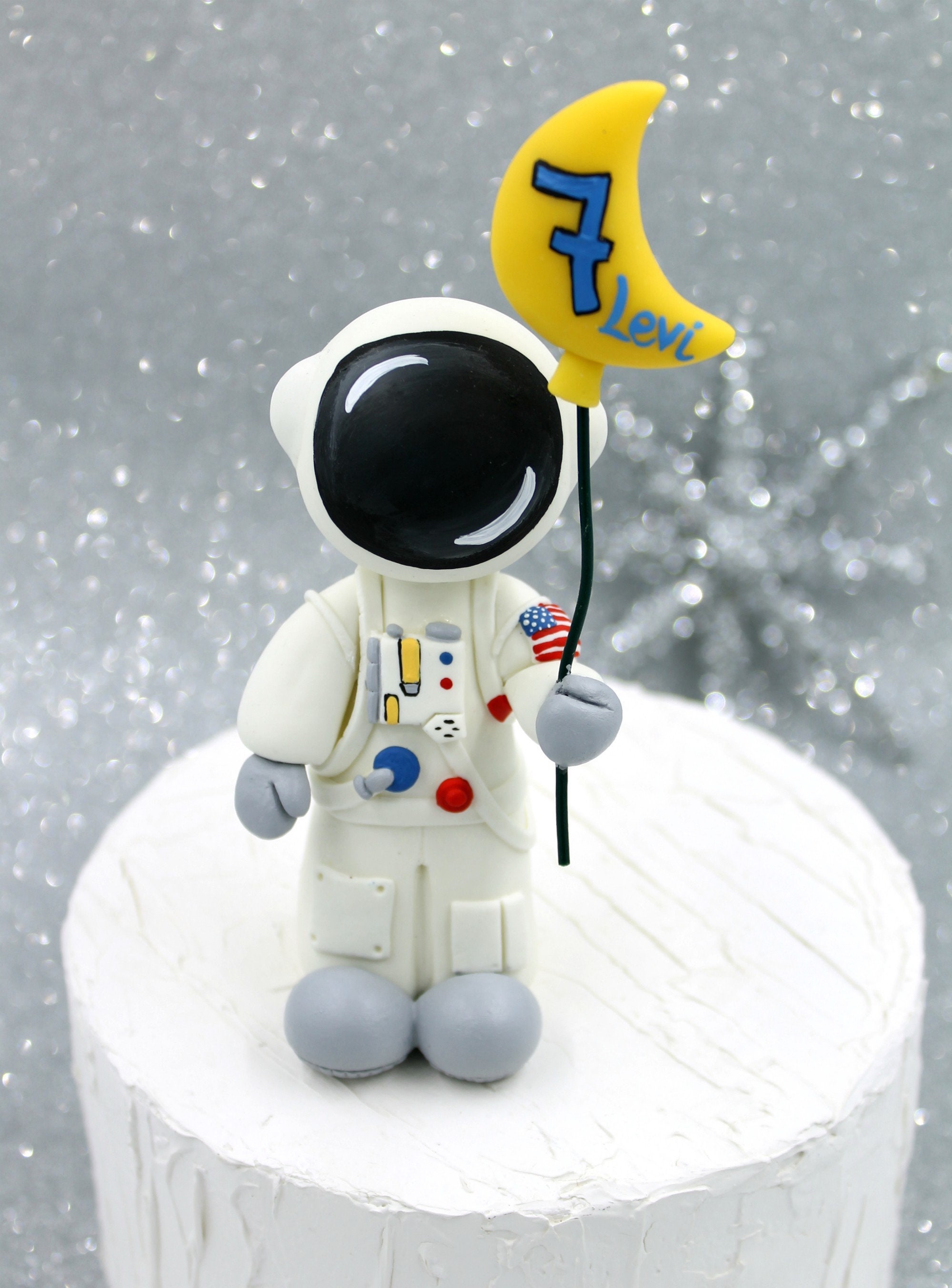 Astronaut Birthday Cake Topper, Outer Space Birthday Party, Custom Cake ...