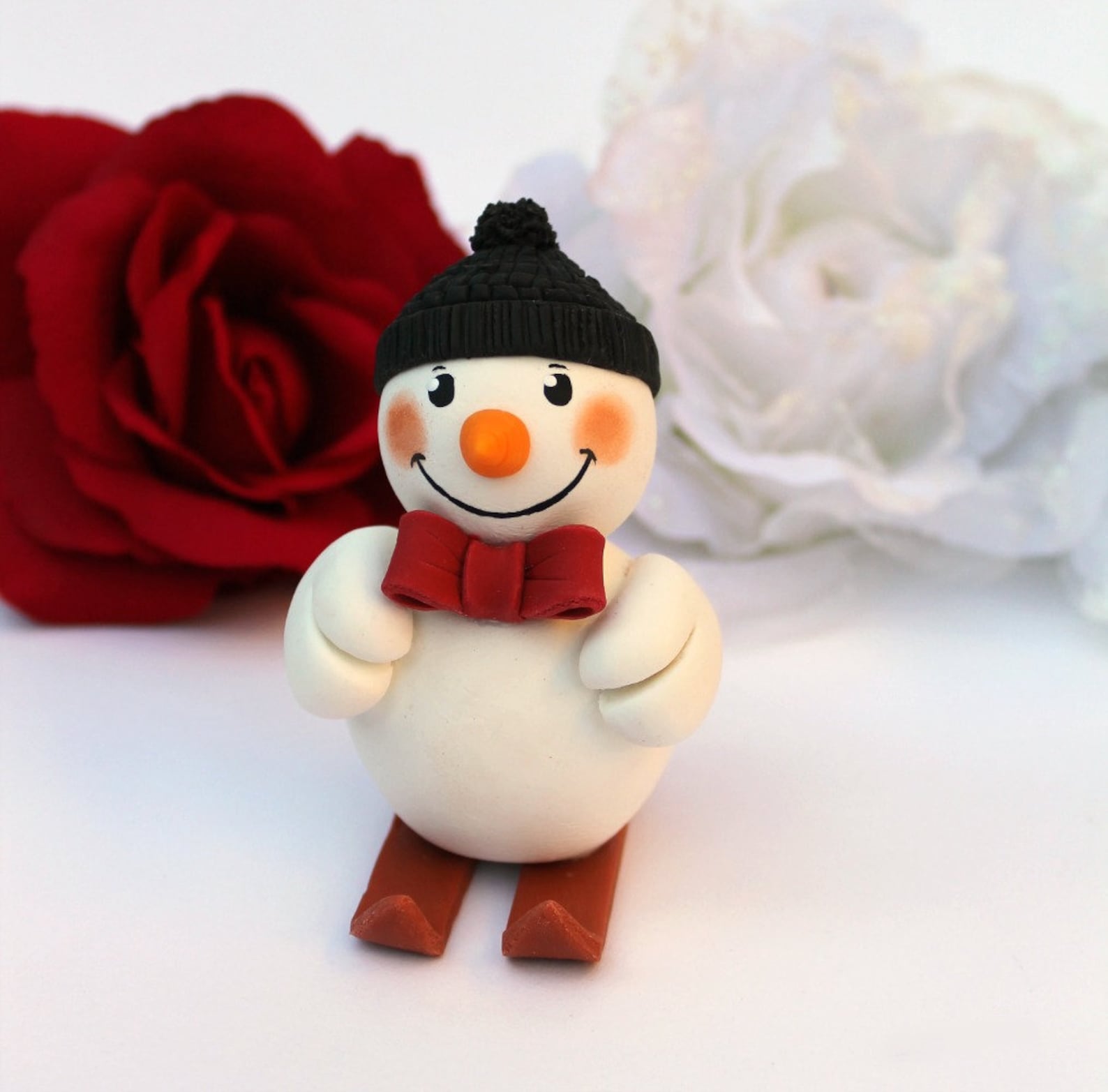 Snowman Custom Cake Topper Wedding Cake Topper Ski Cake | Etsy