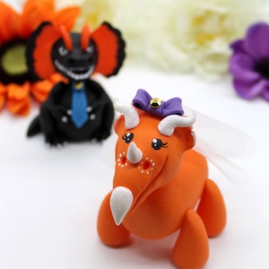 Dinosaur Cake Topper Wedding, Dino Cake Topper, Whimsical Nerd Geek ...