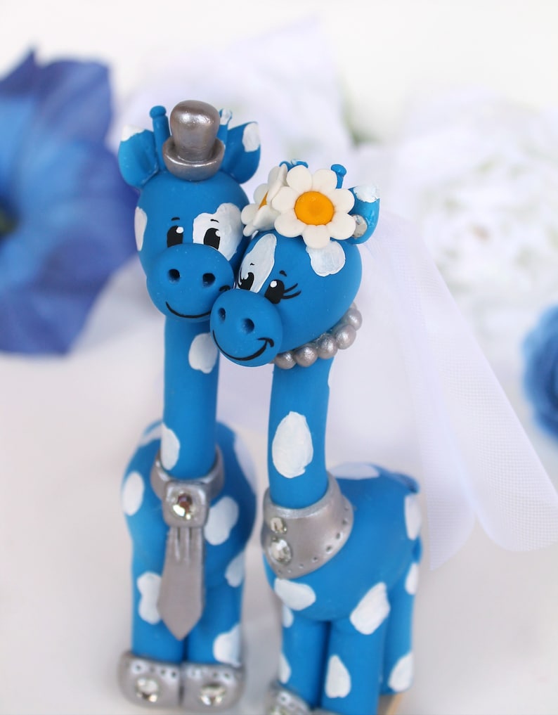 Giraffe Cake Topper, Unique Wedding Cake Topper, Rustic Couple Safari ...