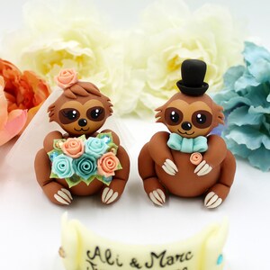 Sloth Wedding Cake Topper, Sloth Figurine Decoration Theme Wedding ...