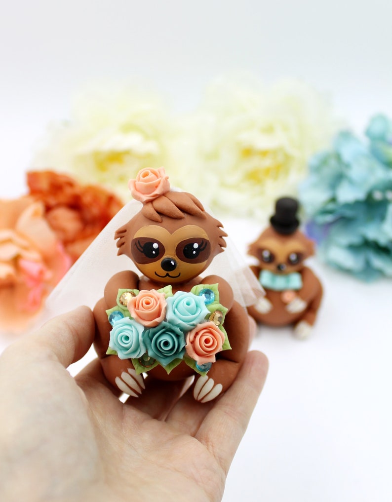 Sloth Wedding Cake Topper Sloth Figurine Decoration Theme - Etsy
