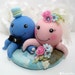 Octopus in Love Cake Topper With Sea Base and Banner - Etsy