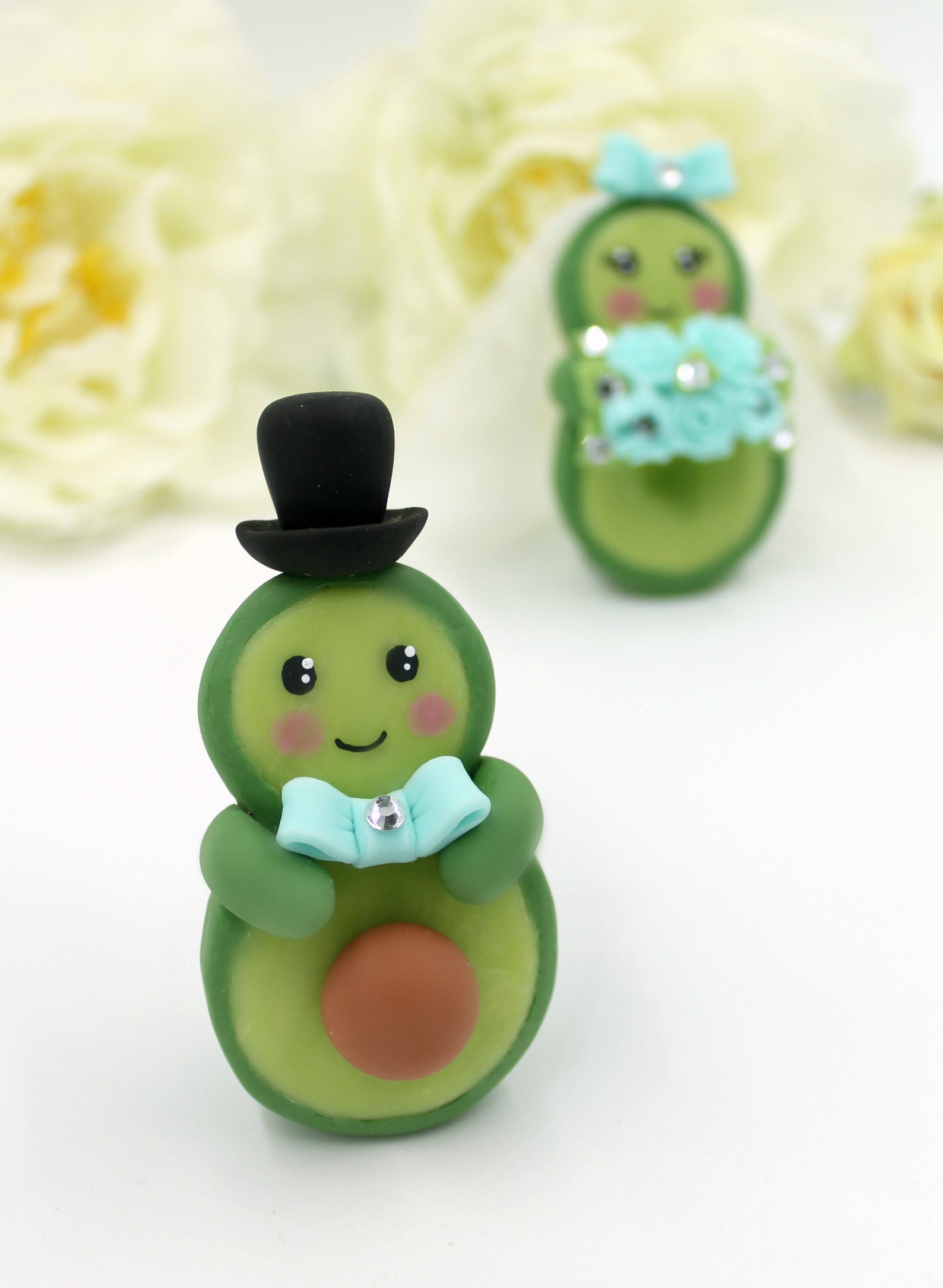 Avocado Wedding Cake Topper Rustic Vegan Vegetarian Cute | Etsy