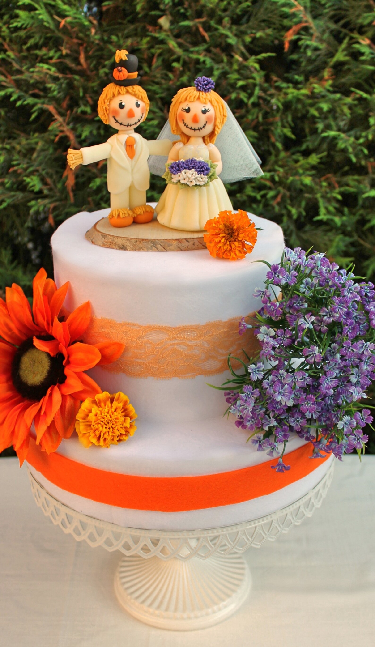 Unique cake topper scarecrow wedding cake topper fall cake | Etsy