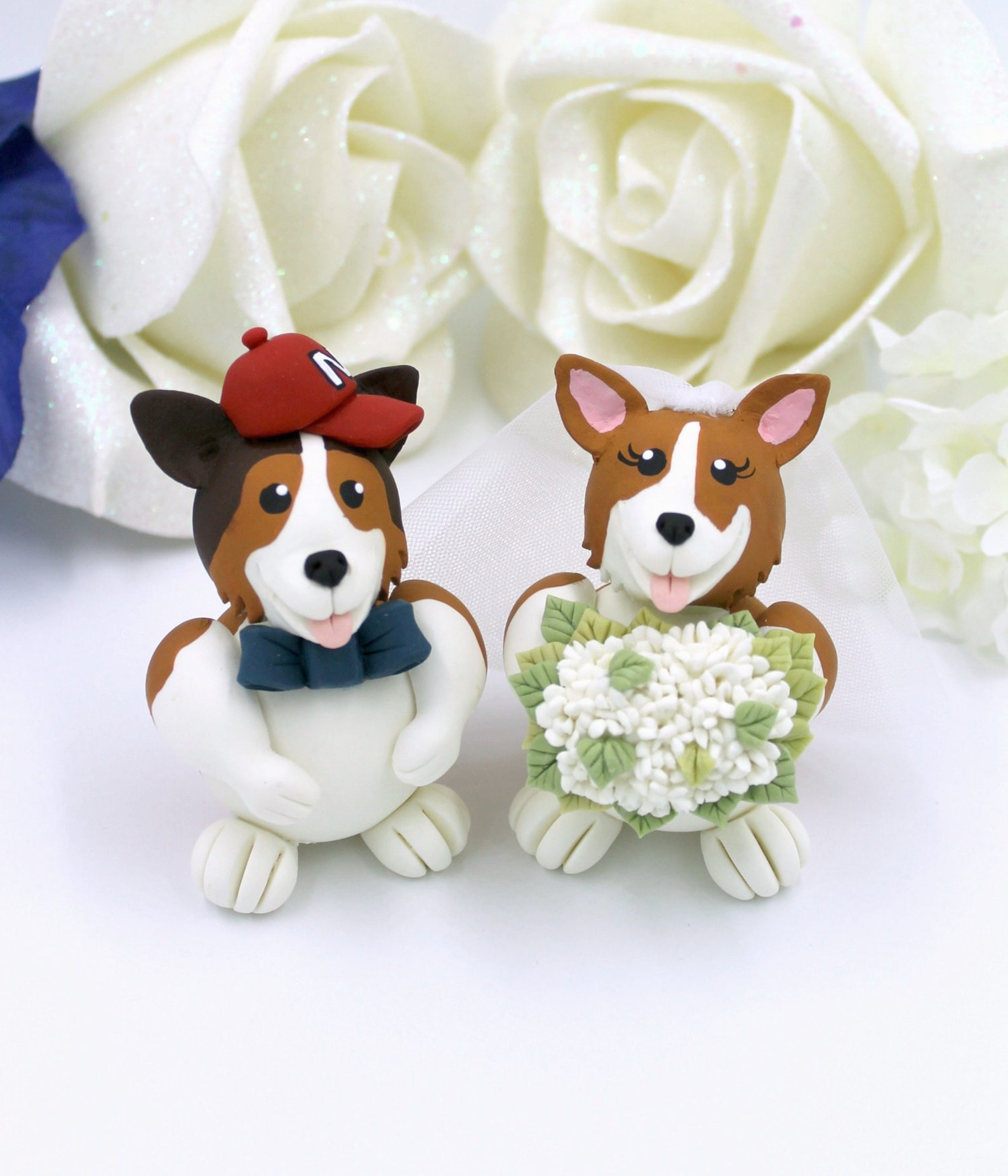 Corgi Wedding Cake Topper Corgi Gifts Dog Cake Topper Bride - Etsy
