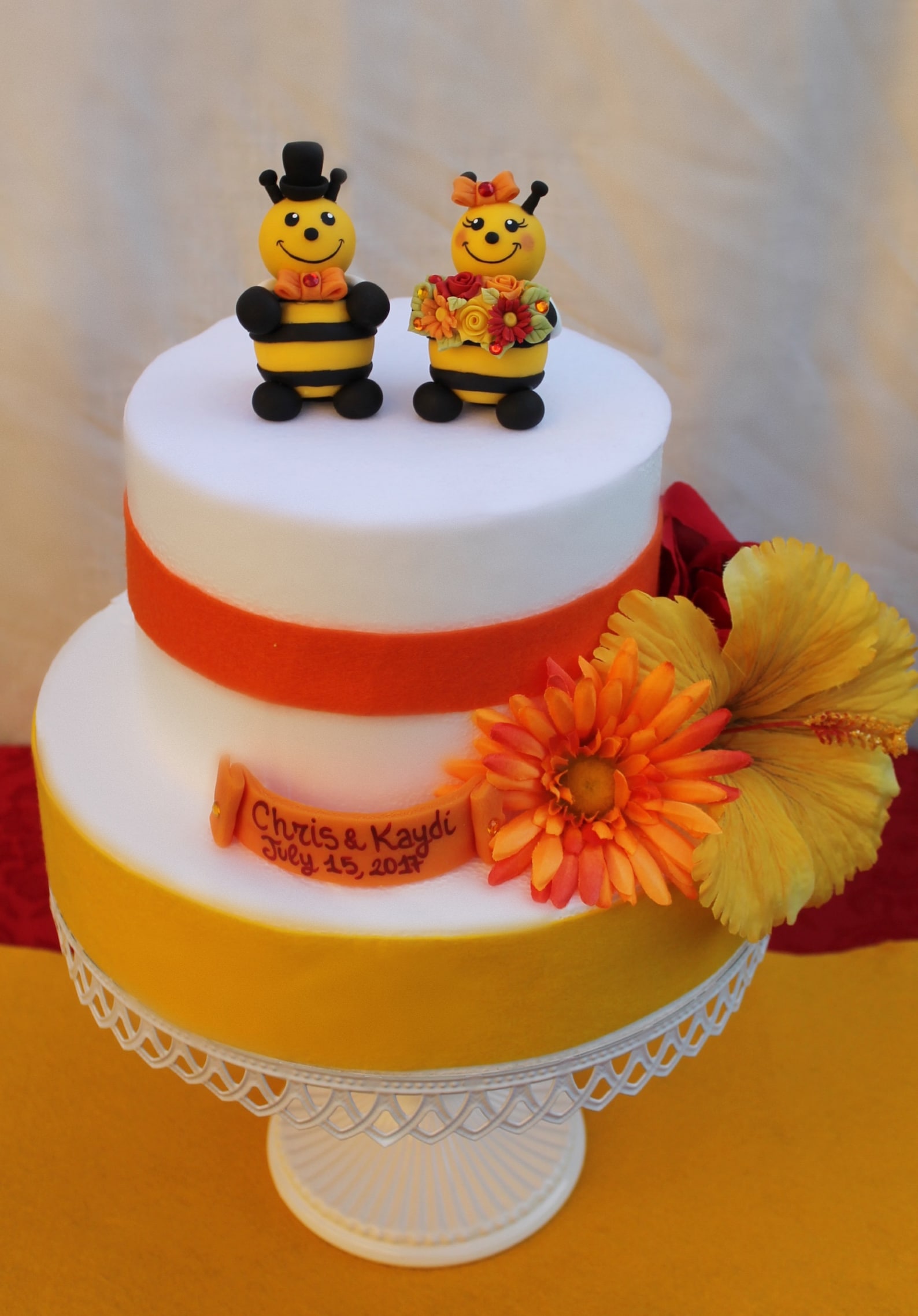 Bee Wedding Cake Topper, Personalized Bee Bride and Groom, Funny Cute ...