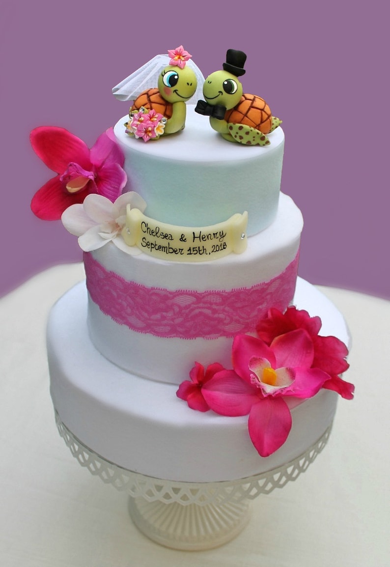 Sea Turtle Cake Topper Wedding Custom Cake Topper Sea Animal - Etsy