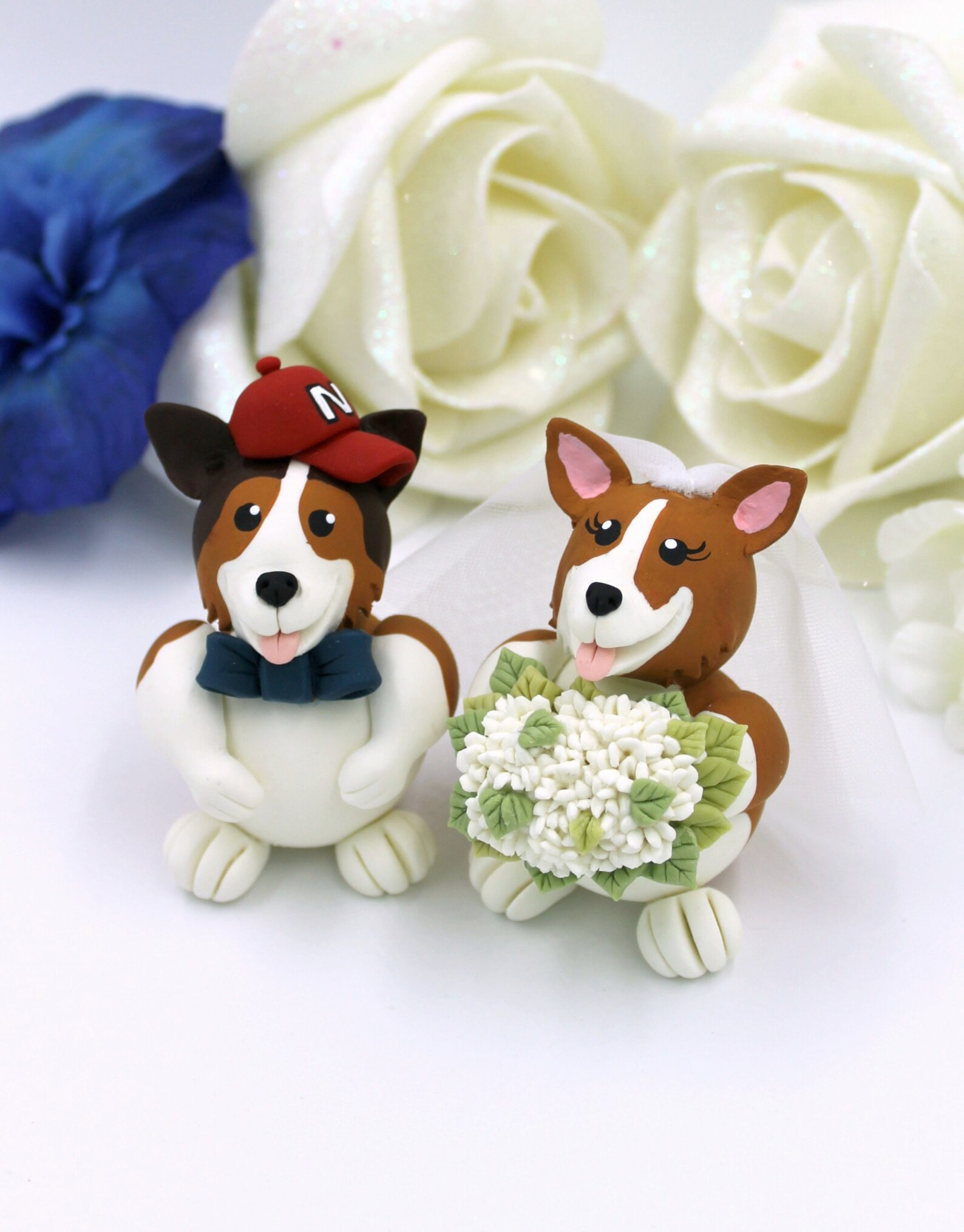 Corgi Wedding Cake Topper Corgi Gifts Dog Cake Topper Bride - Etsy