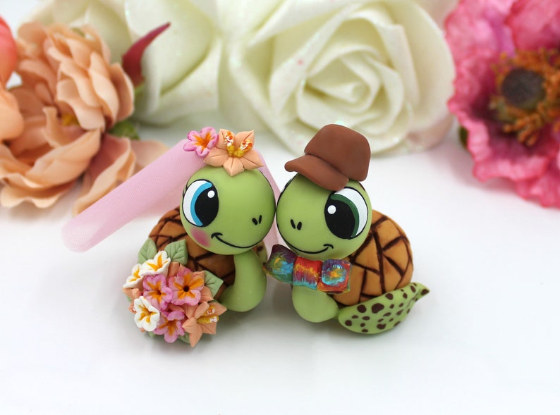 Turtle Cake Topper Wedding Cake Topper Personalized Custom - Etsy