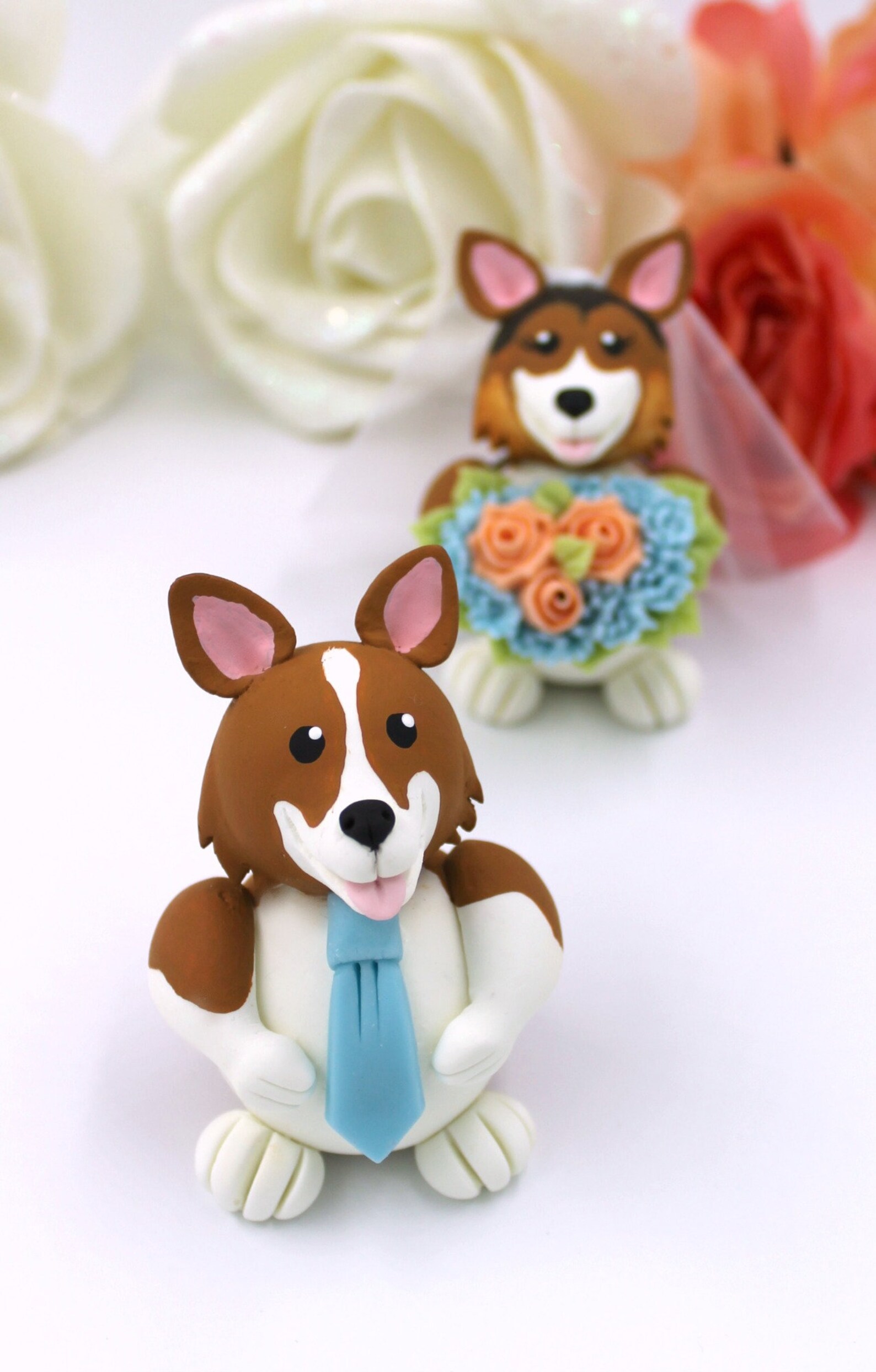 Wedding Cake Topper With Dog Corgi Wedding Topper Unique Pet | Etsy