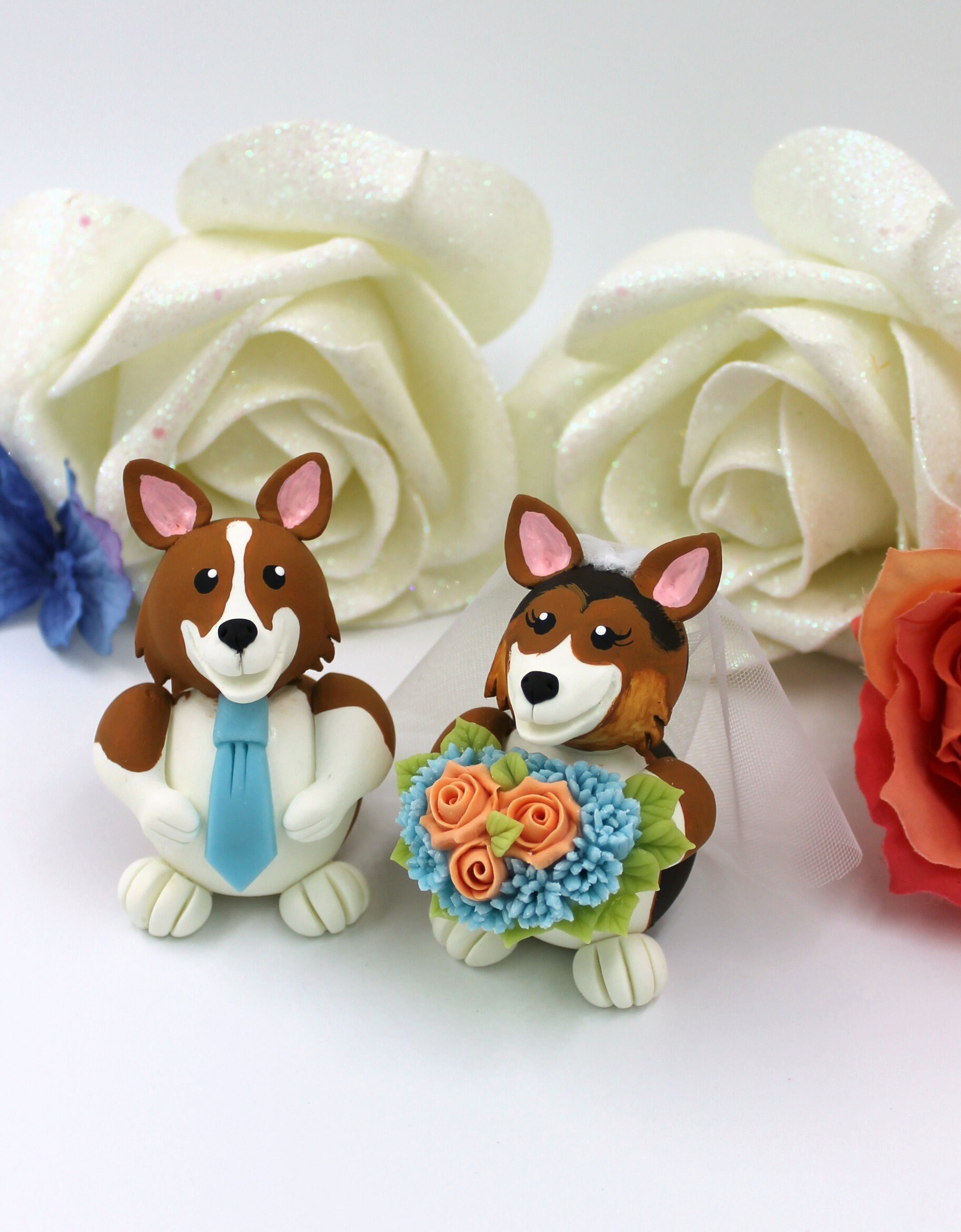 Wedding Cake Topper With Dog Corgi Wedding Topper Unique Pet | Etsy