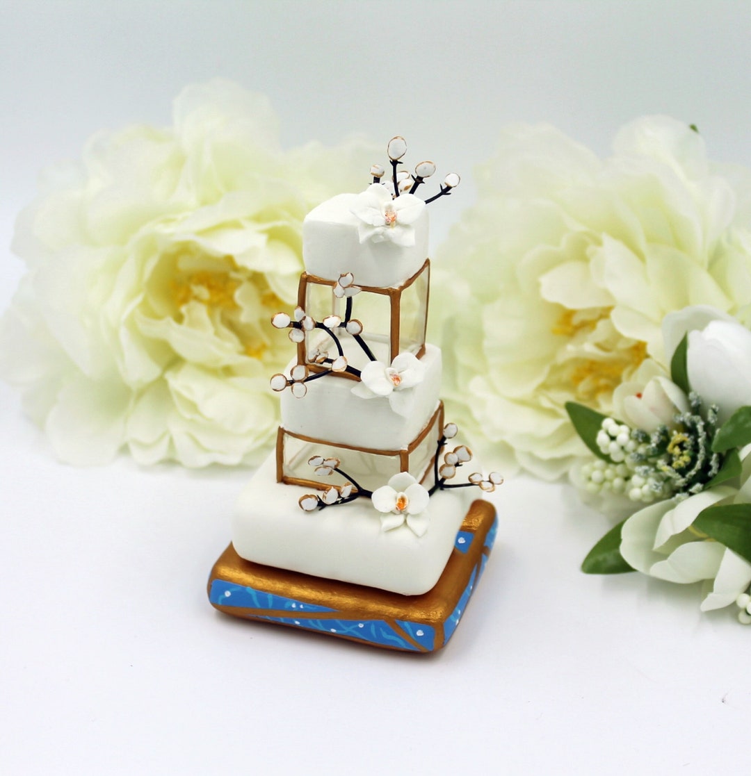 Custom Wedding Cake Replica Ornament for First Anniversary or Christmas ...