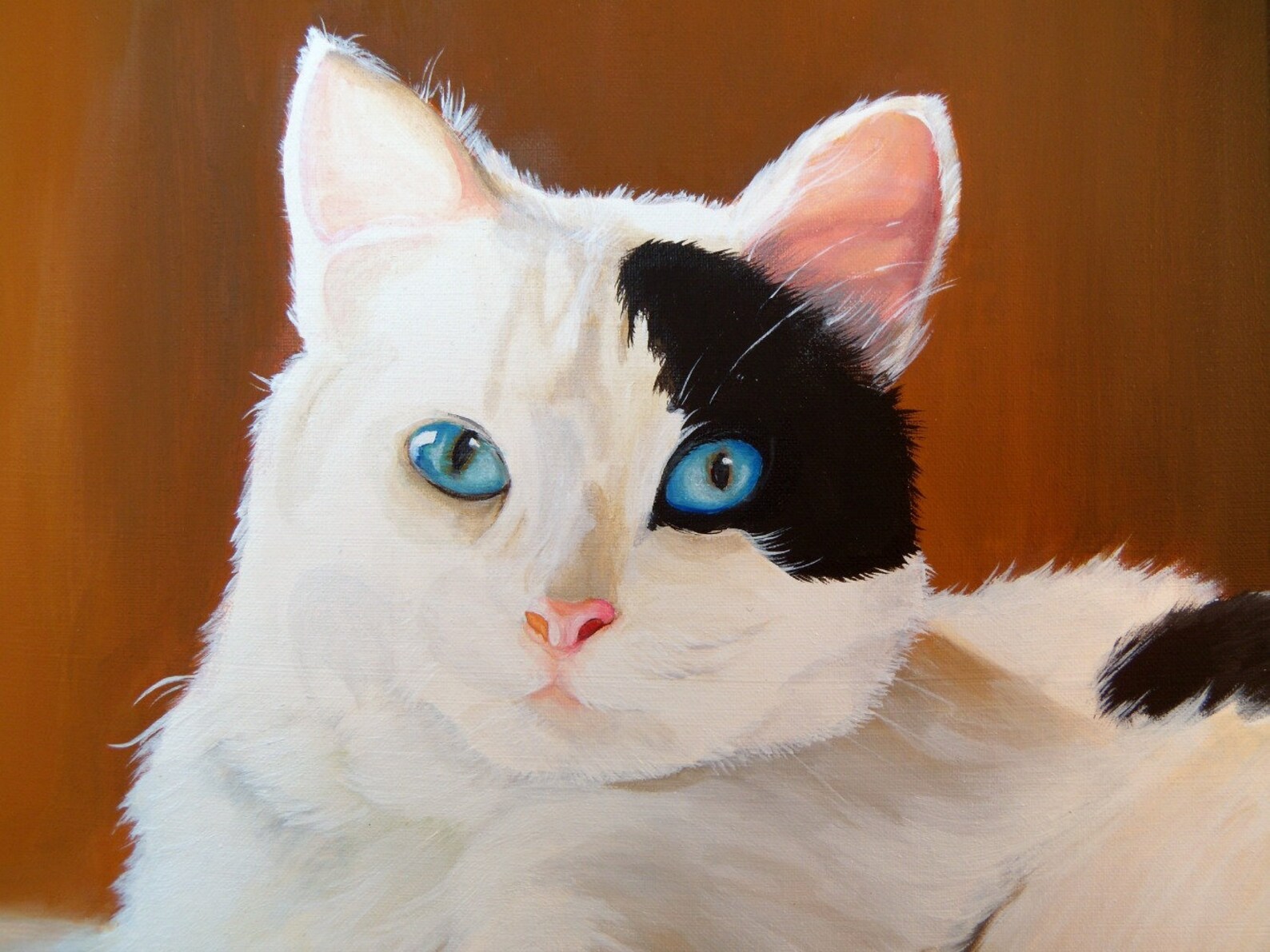 Custom Cat Portrait From Photo Custom Cat Painting Cat Lover - Etsy