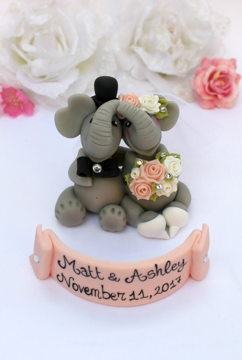 Elephant Wedding, Cake Topper, Wedding Party Gift, Unique Wedding Cake ...